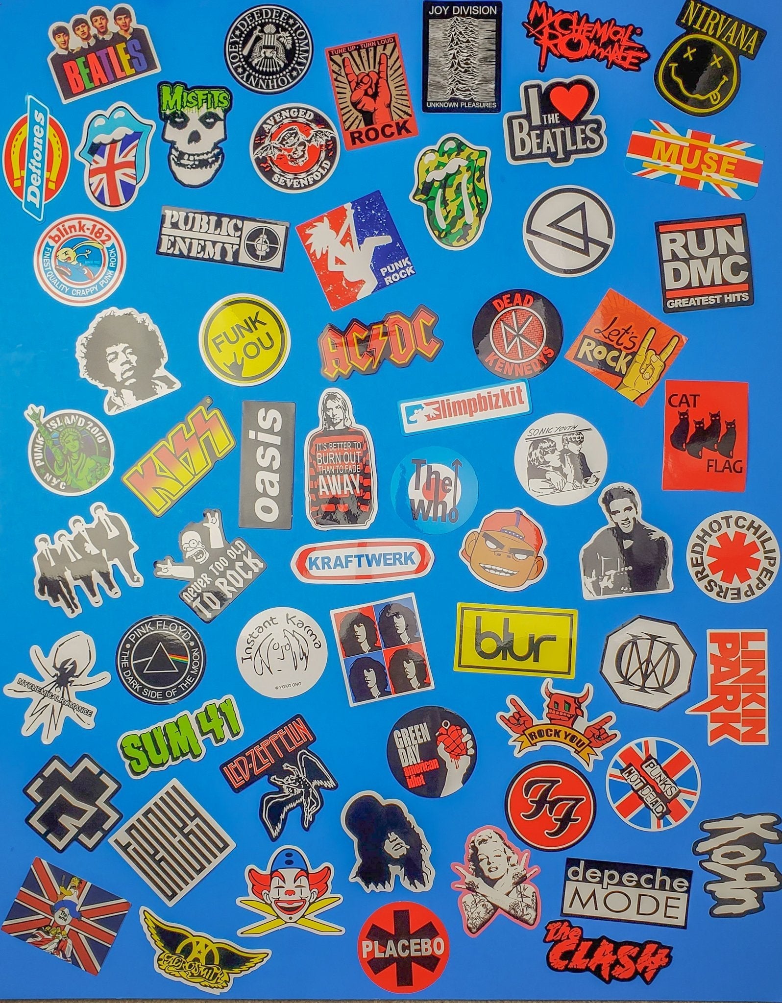 Band Stickers- Rock&Roll, Punk, Metal, Grunge, and more – ThunderStomp ...